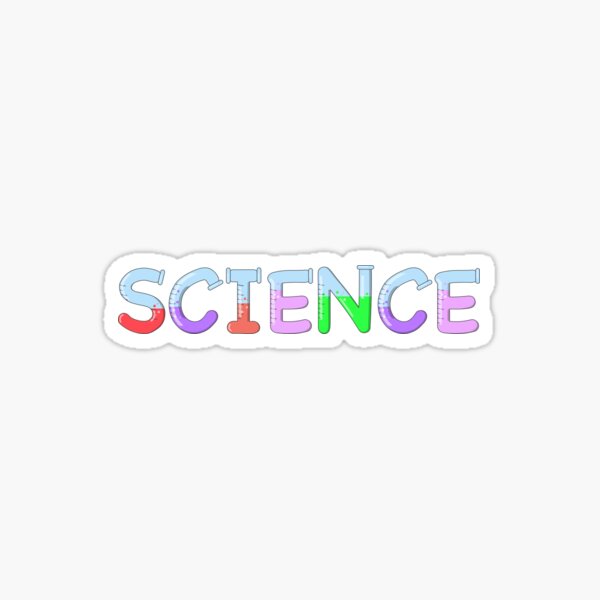 "Science test tube letters" Sticker by GeorgeLemon | Redbubble