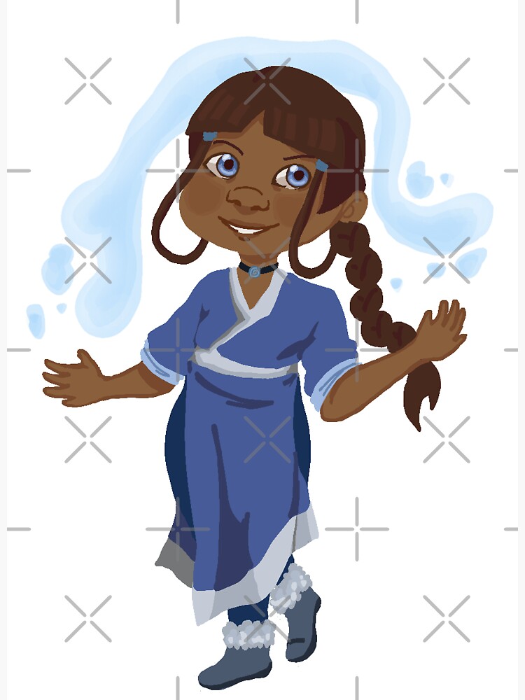 "Katara Waterbender" Sticker for Sale by kaetdraws | Redbubble