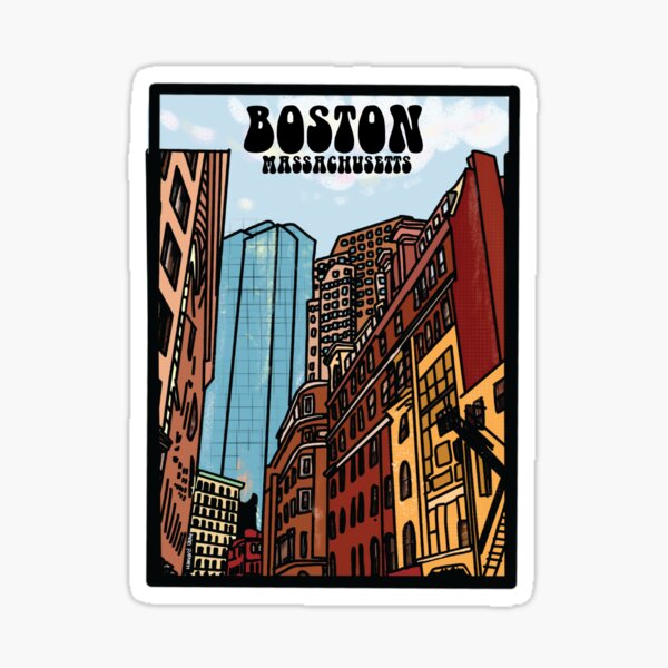 "Boston, MA Sticker" Sticker for Sale by portervisuals | Redbubble