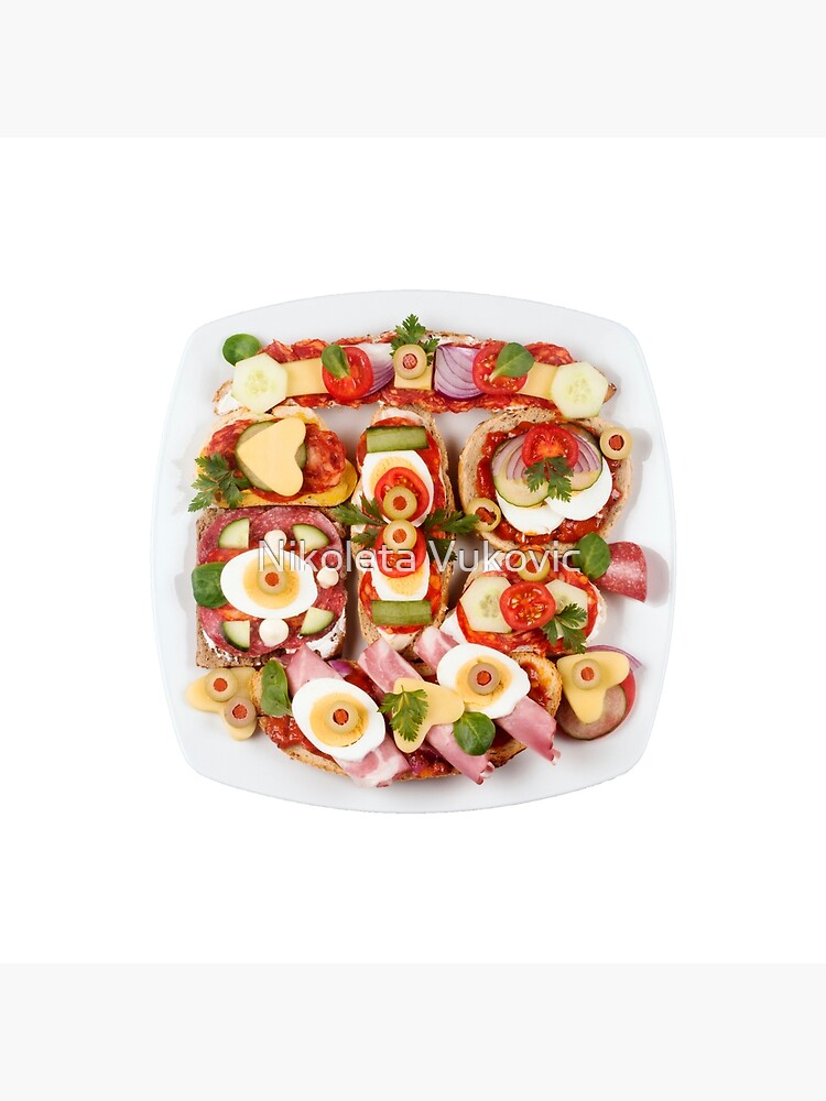 "sandwich platter top view" Poster by NikoletaVukovic | Redbubble