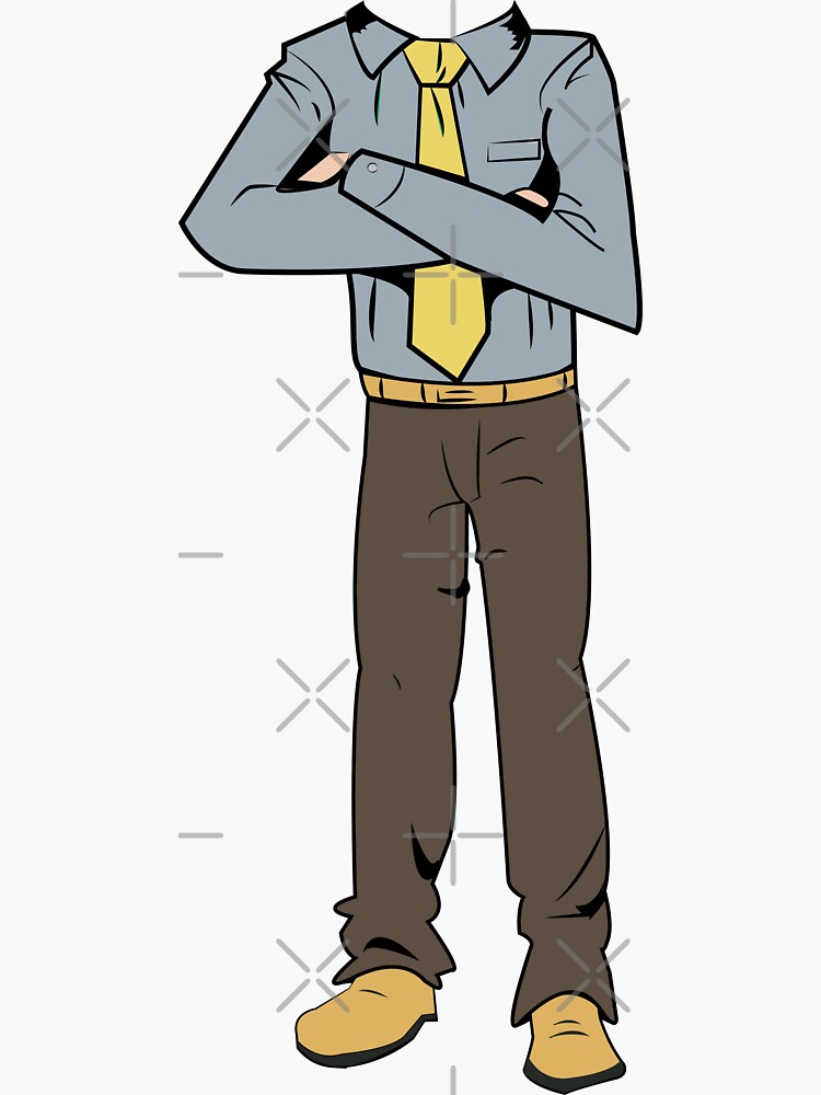 "Headless manager" Sticker by fadhlinoor | Redbubble