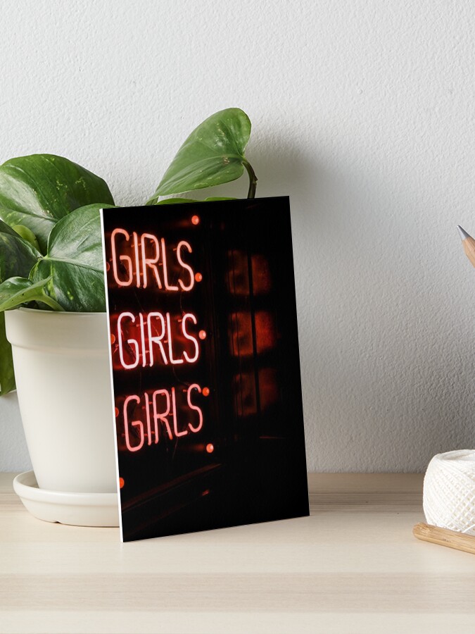 "Neon Retro Aesthetic Girls Sign" Art Board Print for Sale by Alexandra ...