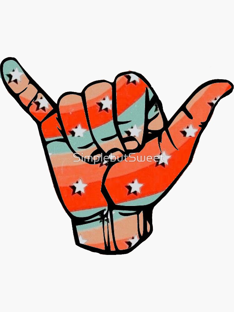 "Vsco Star Shaka" Sticker by SimplebutSweet | Redbubble