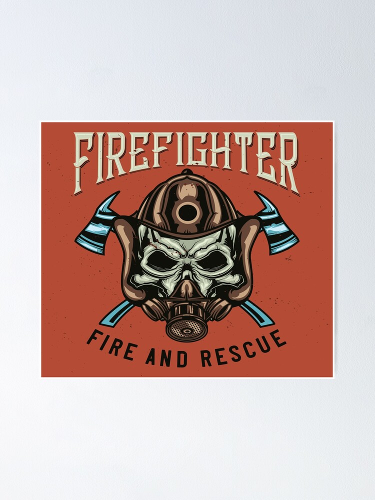 "firefighter fire and rescue" Poster by solon2020 | Redbubble