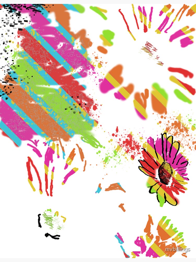 "Rainbow Daisy Strip Design" Sticker for Sale by mvbillings | Redbubble