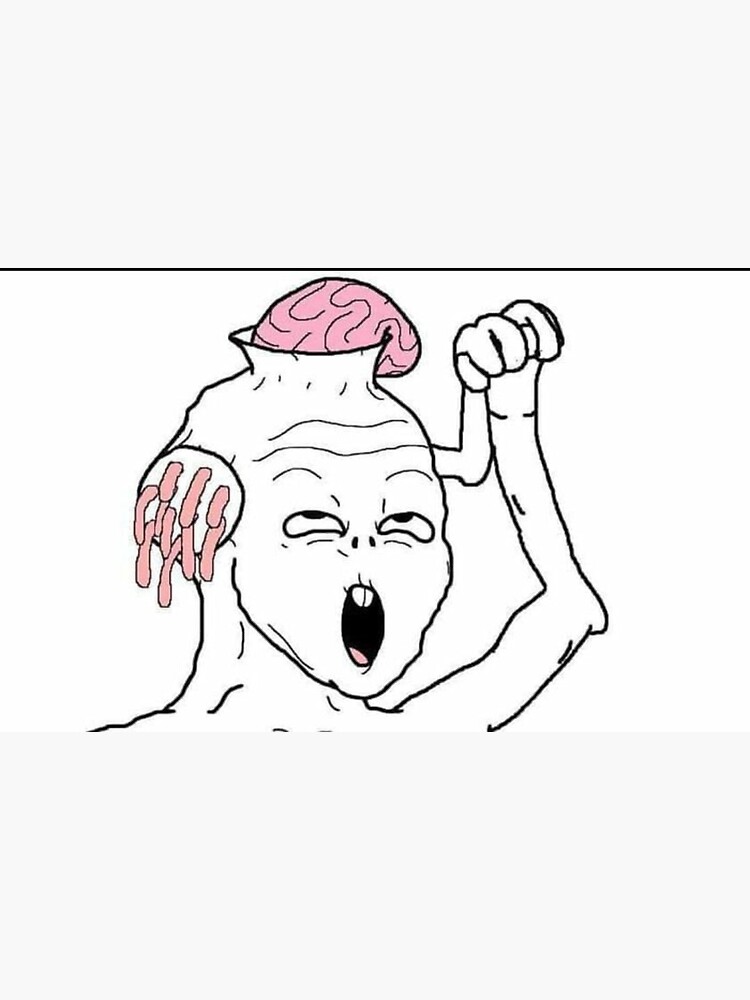 "Brain Grinder Brainlet" Sticker for Sale by CF-WRIGHTS | Redbubble