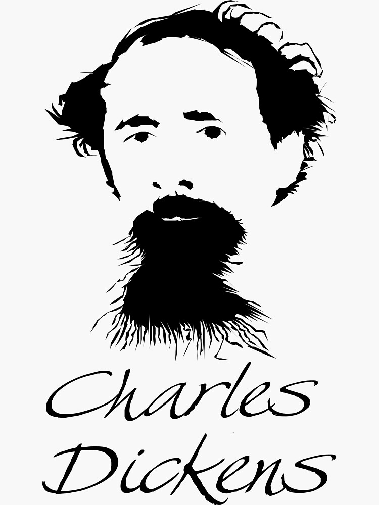 "Charles Dickens" Sticker for Sale by DeadWriters | Redbubble