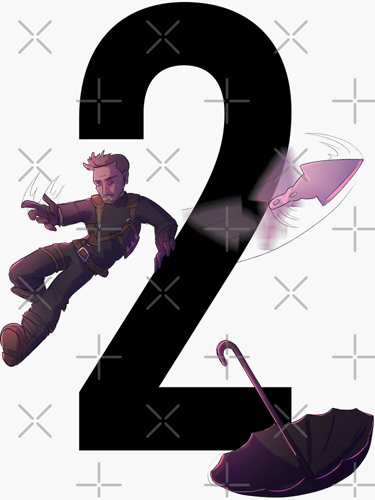 "Number Two - Diego" Sticker by AquariussArt | Redbubble