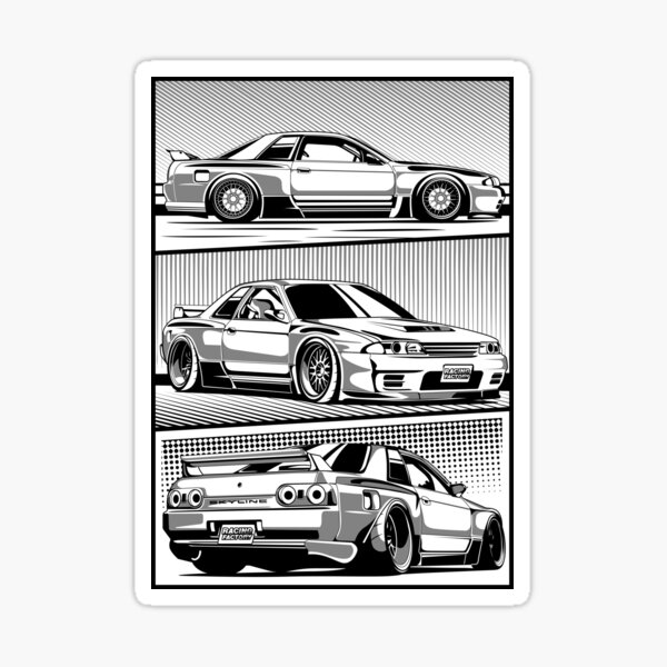 "Nissan Skyline R32 Widebody" Sticker for Sale by shakotan | Redbubble