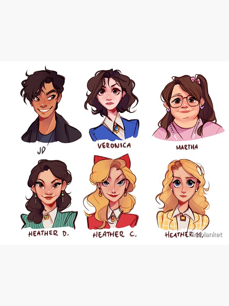 "heathers characters" Art Print for Sale by fiireblanket | Redbubble