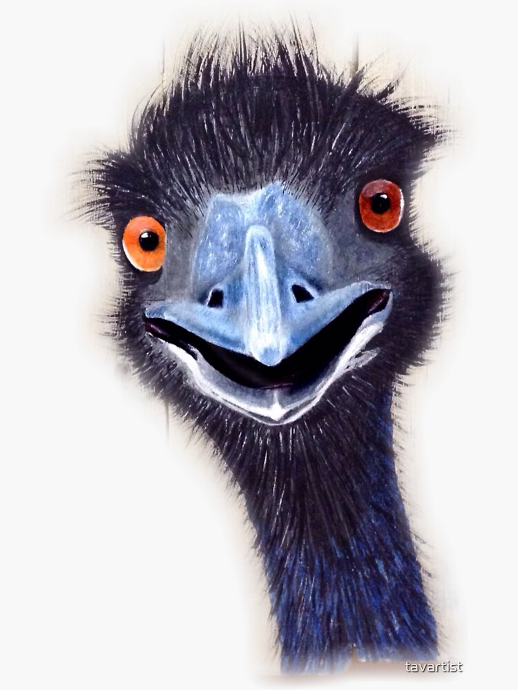 "Australian Emu" Sticker for Sale by tavartist | Redbubble