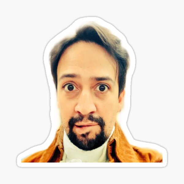 "Lin-Manuel Miranda biting his lip" Sticker by designsbynini | Redbubble