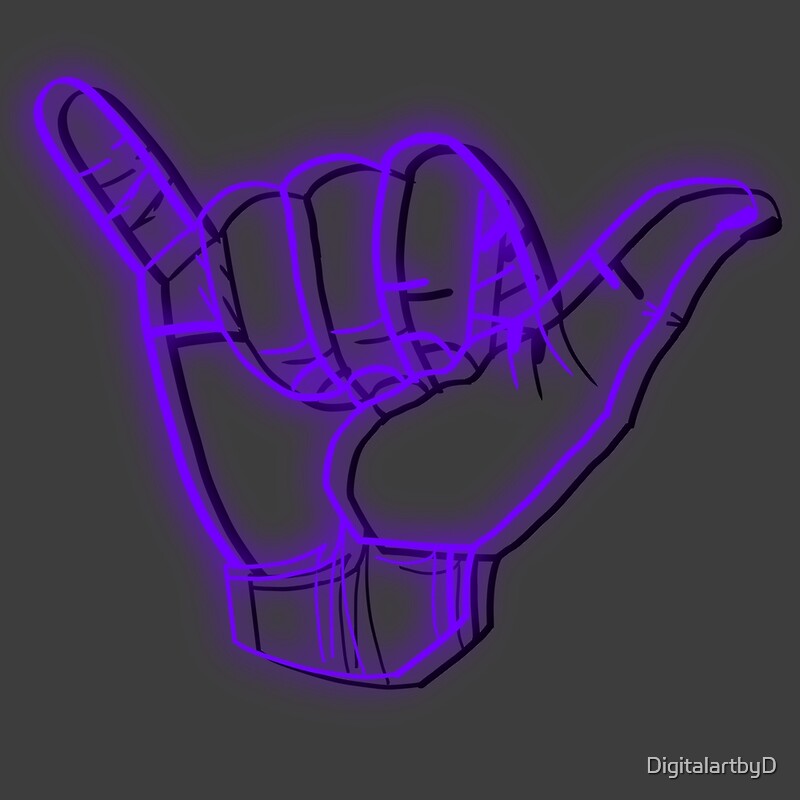 " Vsco Neon Sign - Purple" by DigitalartbyD | Redbubble