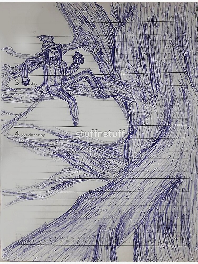 "grumpy wizard in a tree" Sticker for Sale by stuffnstuff | Redbubble