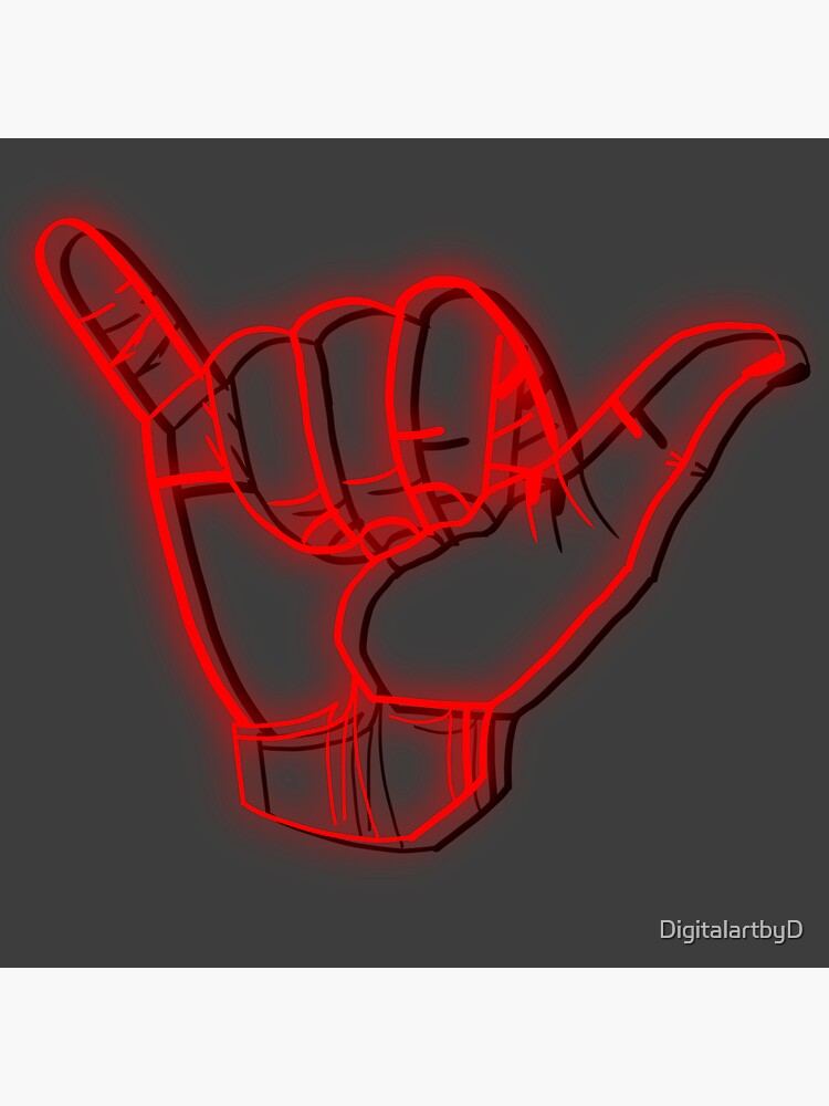 "Vsco Neon Sign - Red" Sticker for Sale by DigitalartbyD | Redbubble
