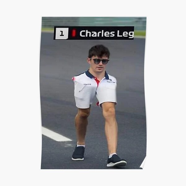 "Charles Leg Leclerc Ferrari Sauber" Poster for Sale by RoaRDesign ...