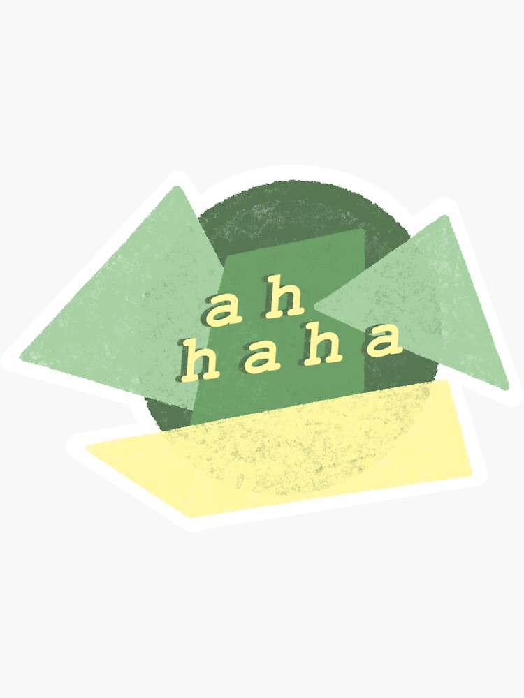 "ah haha sticker" Sticker by baysicalee | Redbubble