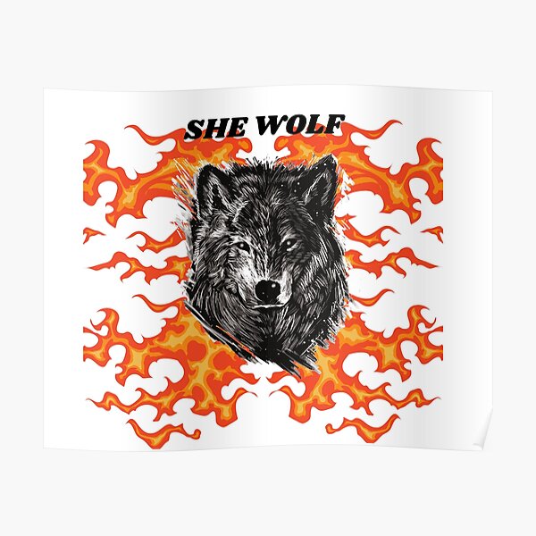 "Wolf designs. She-wolf " Poster for Sale by Stingchic | Redbubble