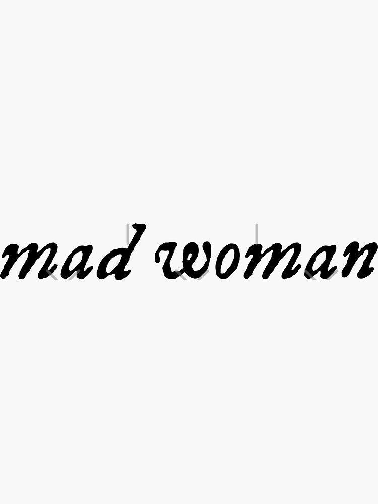 "Mad Woman Black Lettering (Folklore) - Taylor Swift" Sticker for Sale ...
