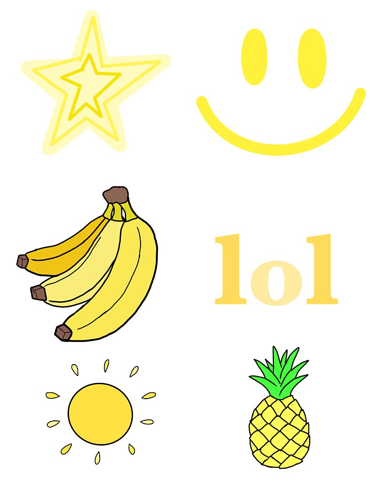 "Yellow Sticker Pack " Sticker for Sale by dazzledesigns1 | Redbubble
