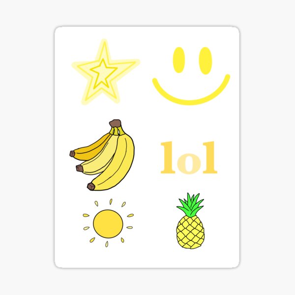 "Yellow Sticker Pack " Sticker for Sale by dazzledesigns1 | Redbubble