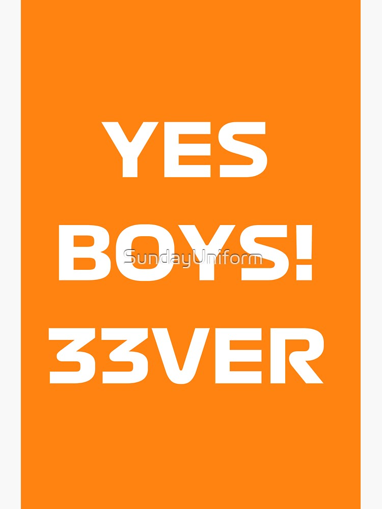 "YES BOYS!" Sticker for Sale by SundayUniform | Redbubble