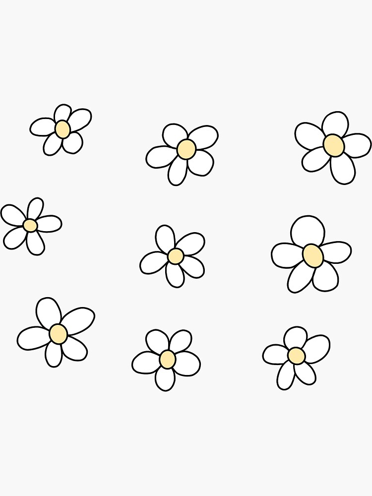 "Cute Little Flower Stickers " Sticker for Sale by hanbowden | Redbubble