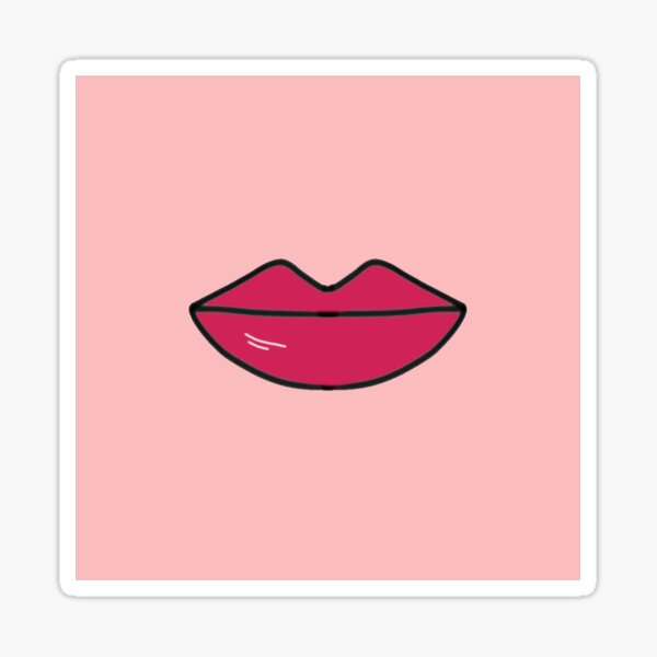 "Big pink lady lips " Sticker for Sale by HannahWasnt | Redbubble