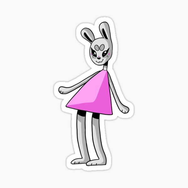 "Cute Pink Bunny " Sticker for Sale by samkmidd | Redbubble
