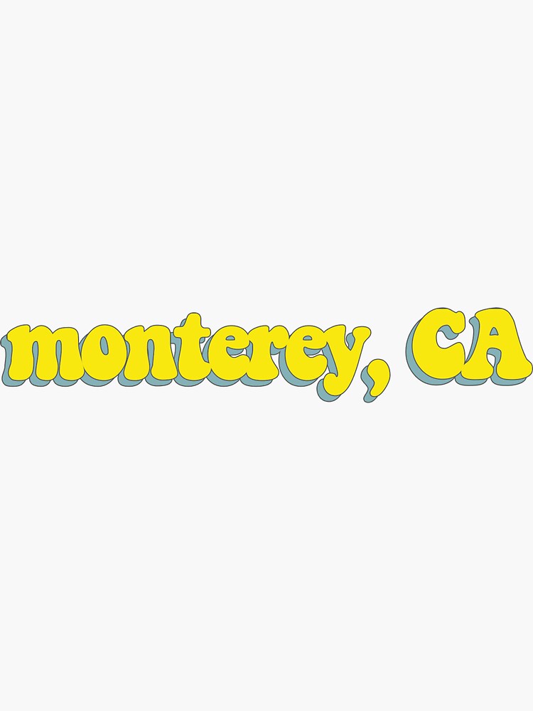 "monterey, california sticker" Sticker for Sale by chachels | Redbubble