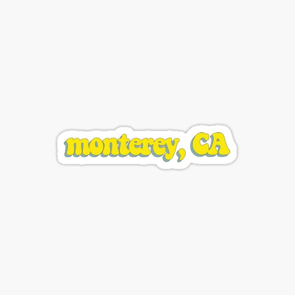 "monterey, california sticker" Sticker for Sale by chachels | Redbubble