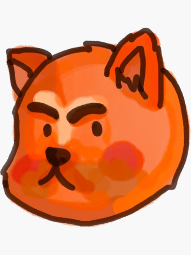"Orange dog sticker" Sticker by Ichbinyo | Redbubble