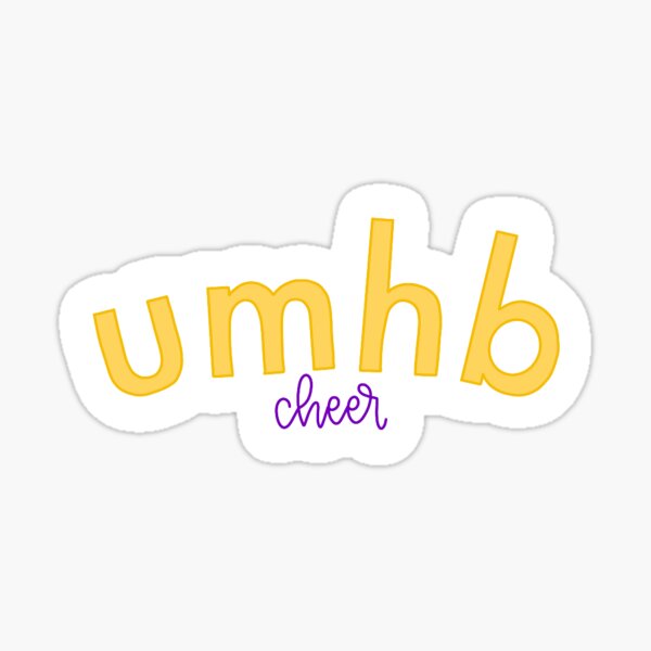 "umhb cheer" Sticker for Sale by anniegraceh | Redbubble