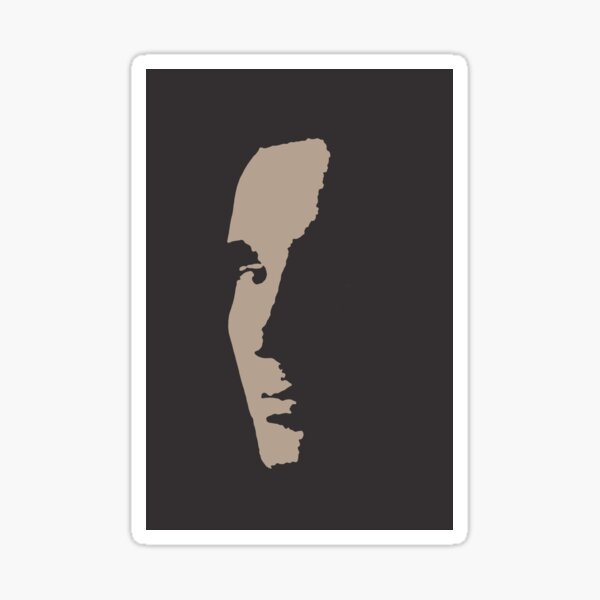 "Stylized Man Face" Sticker for Sale by kerryrosa | Redbubble