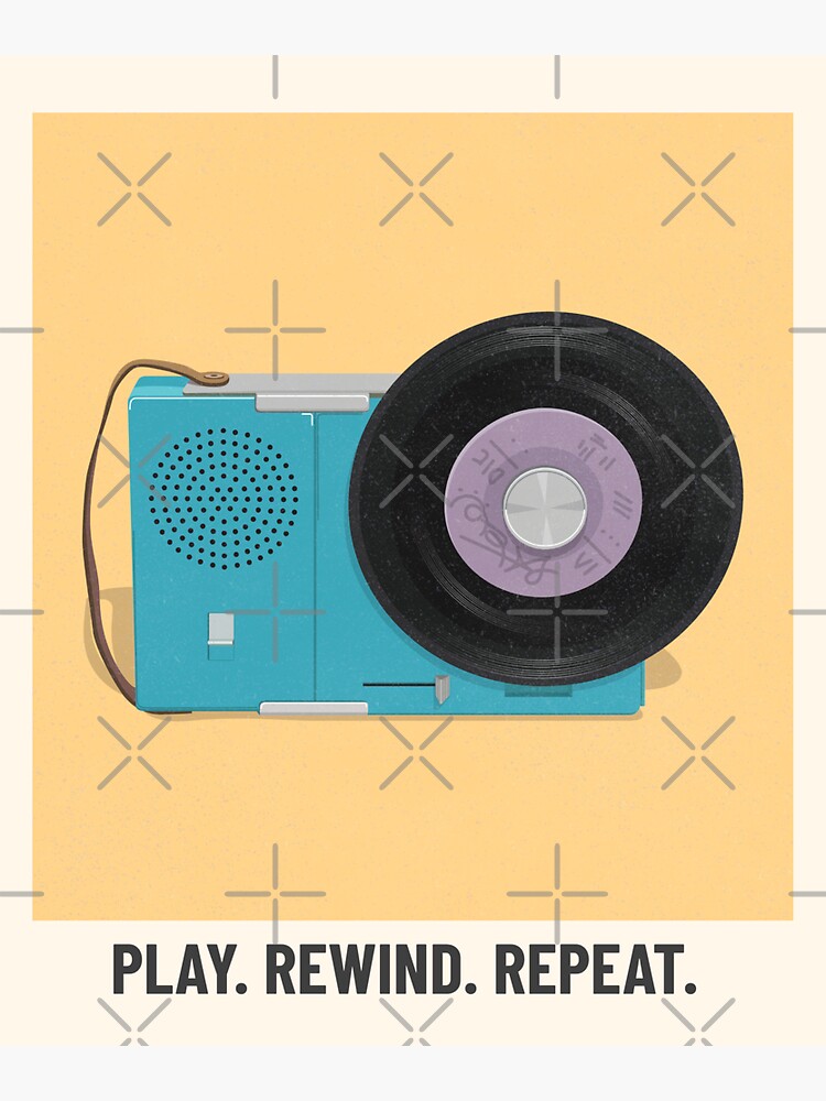 "Play. Rewind. Repeat., Auditory Processing Disorder" Sticker by GarbledLife | Redbubble