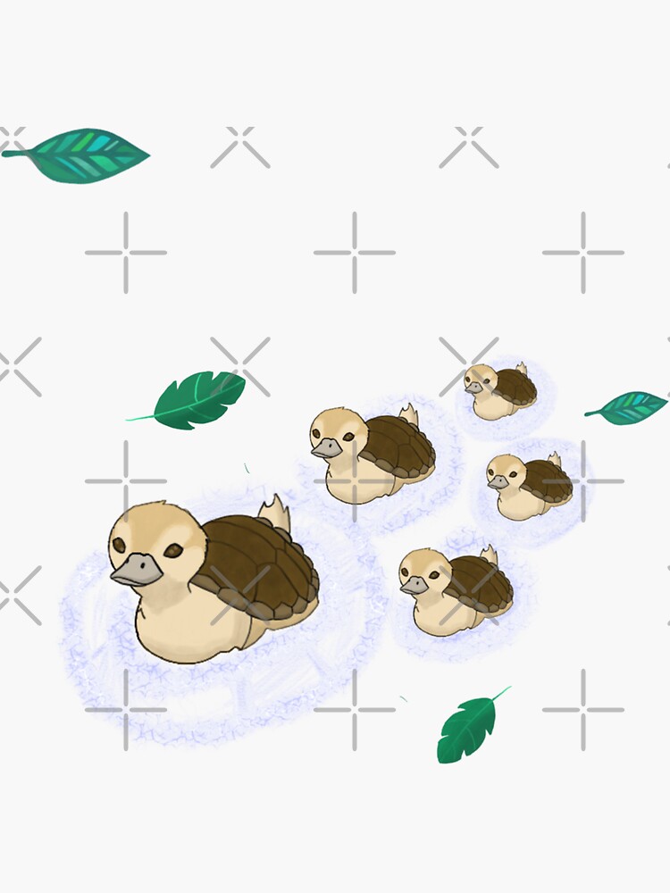 "Turtle ducks" Sticker by GravityNation | Redbubble