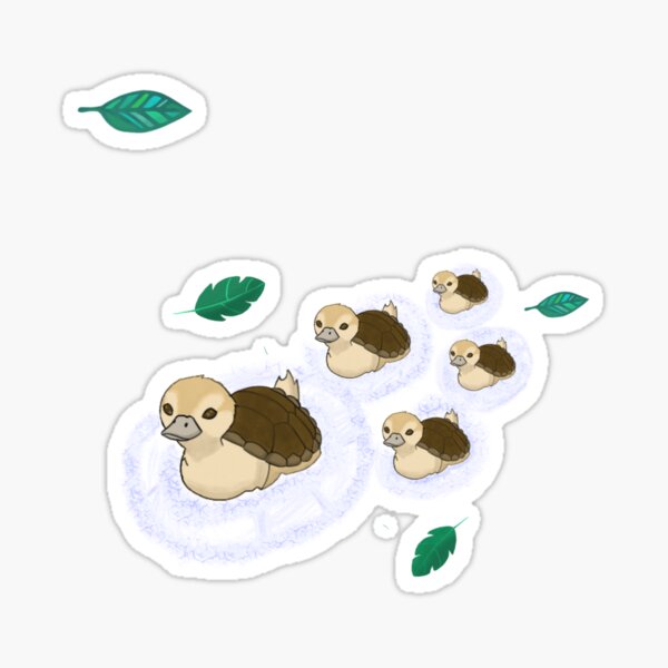 "Turtle ducks" Sticker by GravityNation | Redbubble