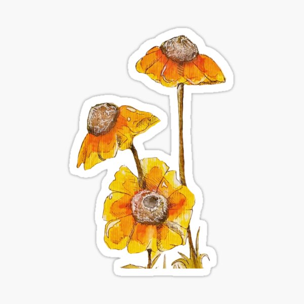 "Orange flowers" Sticker for Sale by Artsybird | Redbubble