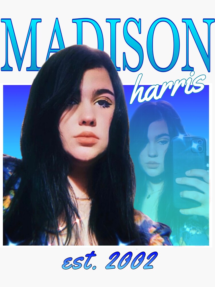 "madison harris homage design " Sticker by mawddi | Redbubble