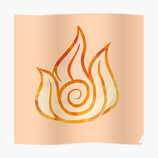 Firebending Symbol Posters | Redbubble