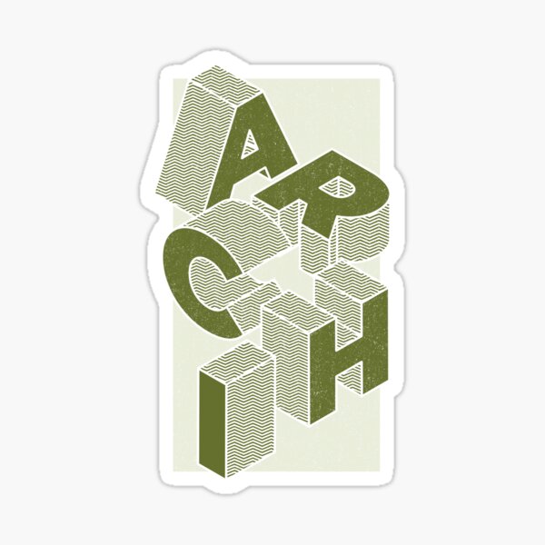 ""Archi" Graphic Design" Sticker for Sale by AtiqKoike | Redbubble