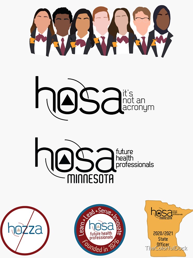 "MN HOSA sticker sheet" Sticker by TheColorfulDuck | Redbubble