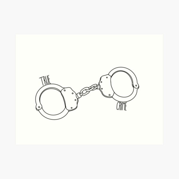 "True crime fanatic handcuff police line art aesthetic" Art Print for ...