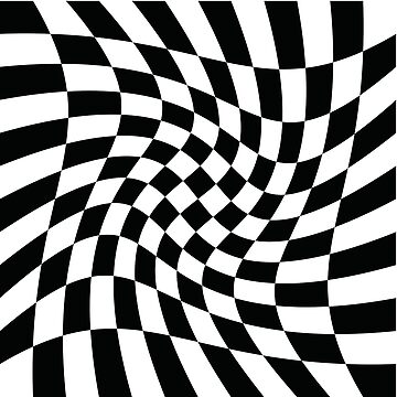 "Checkerboard Pattern, 3D Optical Illusion Checkered Pattern" Art Board ...