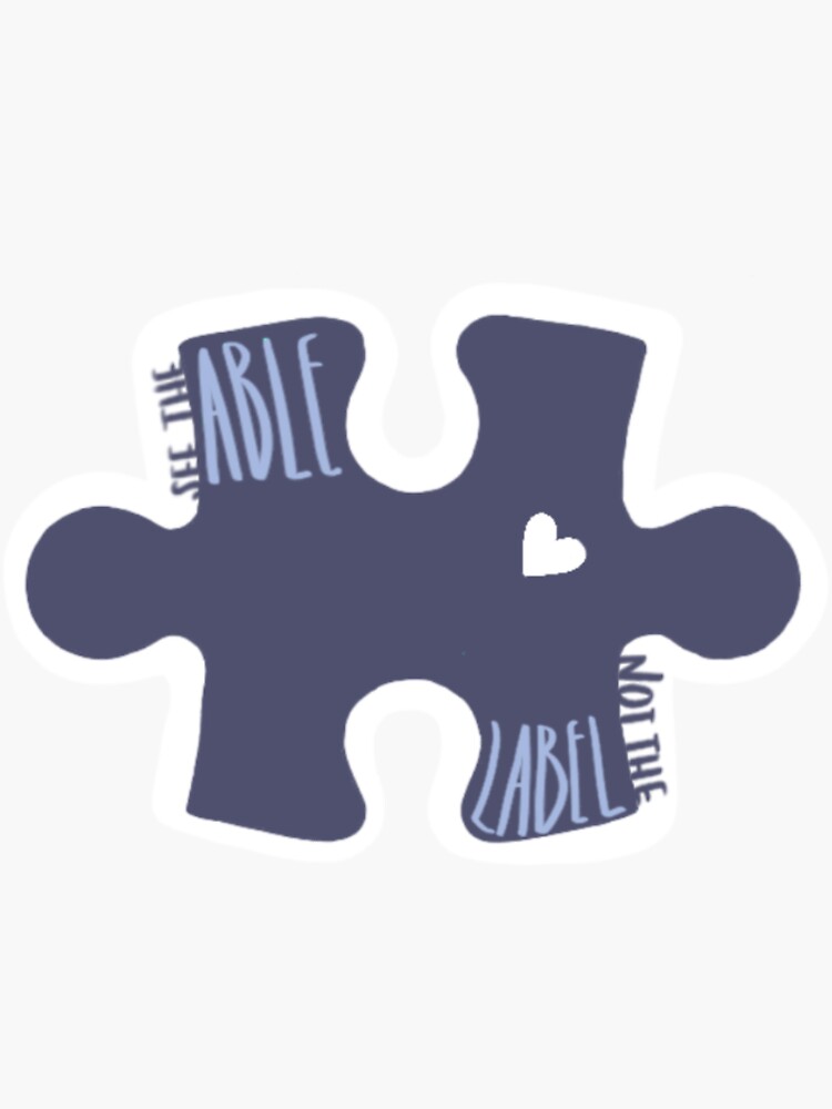 "See the Able - Purple" Sticker for Sale by speechiescript | Redbubble