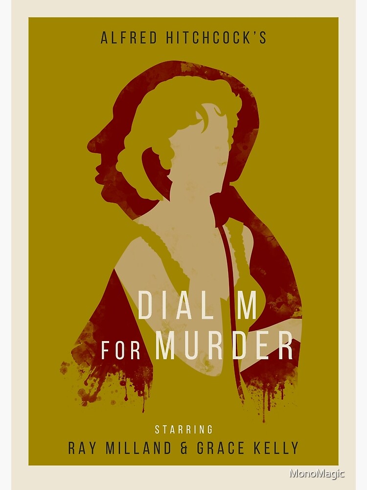 "Alfred Hitchcock Dial M For Murder" Poster by MonoMagic | Redbubble