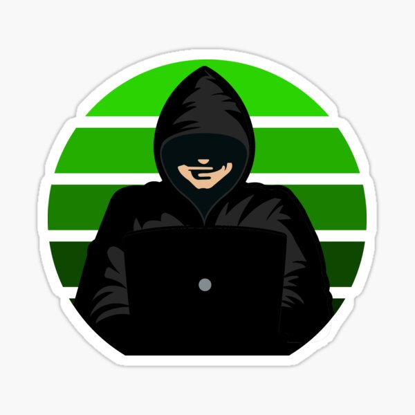 "Hacker logo" Sticker for Sale by MiguelMejia18 | Redbubble