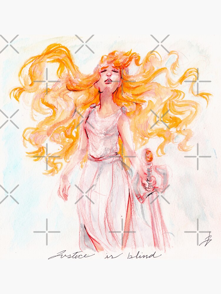 "Justice is Blind" Sticker for Sale by JaraB | Redbubble