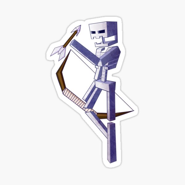 "Minecraft Skeleton " Sticker for Sale by SanguineIce | Redbubble