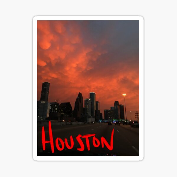 "Houston Skyline" Sticker by DBSlater | Redbubble